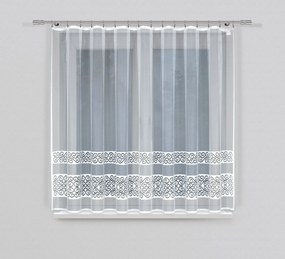 Dekorační žakárová záclona s lurexem s řasící páskou MIMOSA 140 bílá 300x140 cm MyBestHome