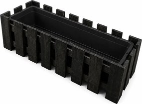 AMADEA Dřevěný obal na truhlík tmavý, 62x21,5x18cm Český výrobek