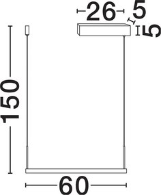 Matně černé hliníkové LED stmívatelné závěsné svítidlo ø 60 cm Lunette – Nova Luce