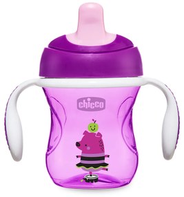 CHICCO Hrneček Training s držadly 200 ml fialový 6m+