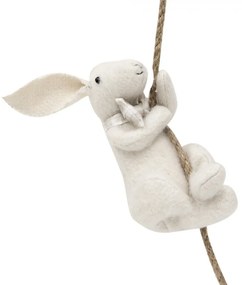 Dekorace králík lezoucí na provaze - 8*9*16/50 cm