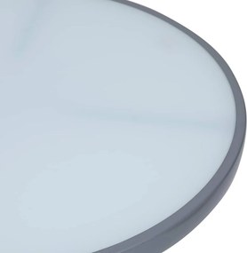 Zahradní stůl světle šedý 80 cm ocel a sklo 312215