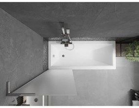 Mexen Next L, 1-křídlová vanová zástěna 60 x 150 cm, 6mm sklo námraza, chromový profil, 895-060-000-03-30-01