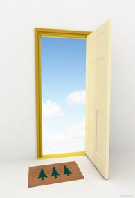 Hanse Home, Rohožka 3 stromy zelená 105669 - na ven i na doma, 45x75, zelená, chodba / předsíň