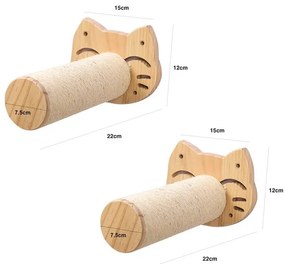 Nástěnný nábytek pro kočky Druh: 2 scratching posts b