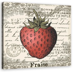 Obraz na plátně, Strawberry Vintage - 50x50 cm