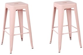 Sada 2 barových stoliček 76 cm růžové CABRILLO Beliani