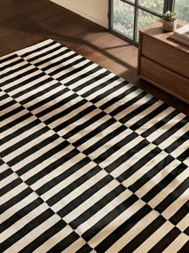 Hanse Home, Kusový koberec Vika 106207 Black White, 200x300, černobílá, ložnice