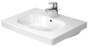 Duravit D-Code - Umyvadlo do nábytku, 1 otvor pro armaturu propíchnutý, 65x48 cm, bílé 03426500002