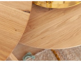 Massive home | Konferenční stolek kulatý, dub, barva přírodní dub, kolekce Orbetello, rozměr 70 cm