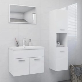 Set koupelnového nábytku bílý kompozitní dřevo 3071405