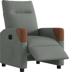 Elektrické polohovací křeslo tmavě šedé textil 3323991