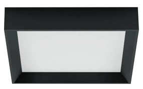 Linea Light Tara_Q, černé stropní svítidlo, 21W LED 3000K, 30x30cm