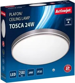 Activejet AJE-TOSCA šedá / Stropní svítidlo / 24W / 78x LED / 2580 lm