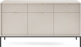 Komoda NOVA kc KSZ154 | se zásuvkami a policemi | 154 cm | kašmír/černá
