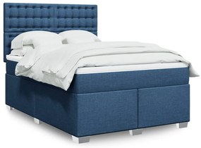 Box spring postel s matrací modrá 160x200 cm textil 3292859