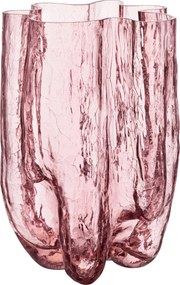 Váza Crackle křišťálová 37 cm růžová