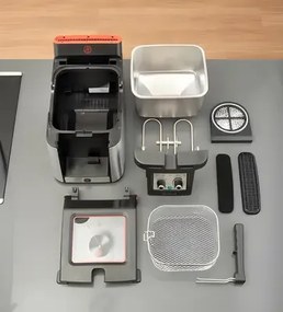 Tefal Clear Duo FR600D10 nerez/černá / Fritéza / 2000 W / 3,5 l / 150-