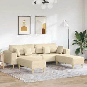 Pohovka 3 ks Krémová textil 3335168