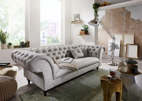 Askont R Pohovka 3M light gray Chesterfield Preston