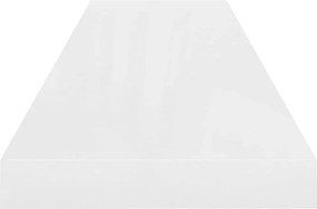 Plovoucí nástěnná police bílá vysoký lesk 90x23,5x3,8 cm MDF 323754