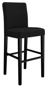 Čalouněná barová židle s opěradlem ST95, Barva křesla: černá, Potah: Magic Velvet 2219