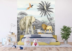 Dětská vliesová fototapeta na zed' Zvířata Divočiny | 225 x 270 cm | DFTD3P5159
