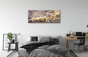 akrylový obraz Dárky větvičky ozdoby 120x60 cm
