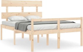 Postel s čelem pro seniory Small Double masivní dřevo 3195321