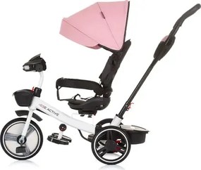 CHIPOLINO Tříkolka se stříškou Be Active 2v1 Pink Linen / od 1.5 roku
