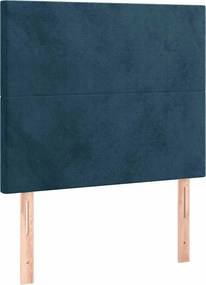 Box spring postel s matrací tmavě modrá 100x200 cm samet 3129079
