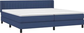 Box spring postel s matrací modrá 200x200 cm textil 3129903