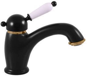 Slezák Rav Labe Retro baterie umyvadlová černá matná/zlato L526.0CMATZ