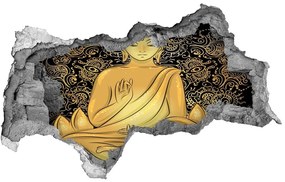 Wallmuralia Díra 3D foto tapeta nálepka Sedící budha 95x73 cm