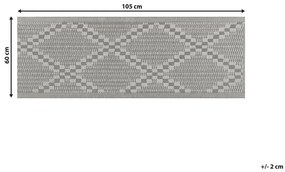 Venkovní koberec 60 x 105 cm šedý JALNA Beliani
