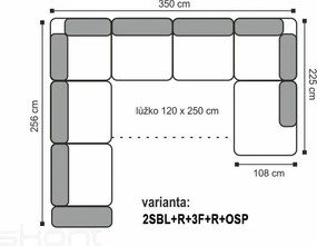 Rosso Max: Sedací souprava do U
