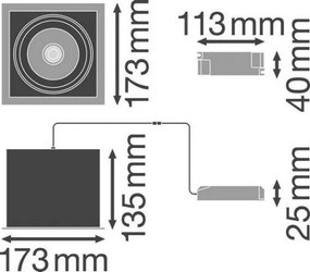LED podhledové svítidlo LEDVANCE Spot SP MULTI 1x30W/3000K FL WT/BK teplá bílá