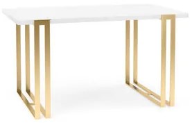 Jídelní stůl EWEN II 120 cm - bílá/zlatá
