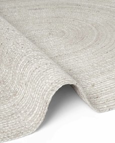 Hanse Home, Kusový koberec Jute Braided 106321 White ovál, 160x230 ovál, bílá, chodba / předsíň