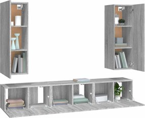 5dílný set TV skříněk šedý sonoma kompozitní dřevo 3120210