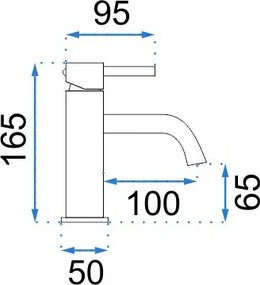 Rea Lungo - umyvadlová baterie, černá, REA-B4102