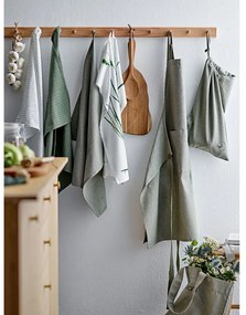 Södahl Kuchyňská utěrka z organické bavlny 50x70 Line Olive/White (2 ks)