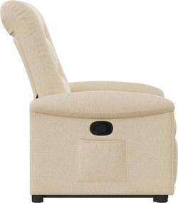 Zvedací polohovací křeslo krémové textil 3303262