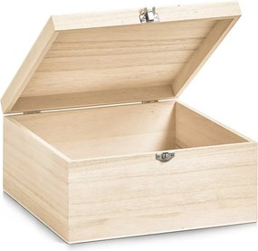Zeller Present Dřevěný úložný box s víkem, ZELL, 26 x 26 x 12,5 cm
