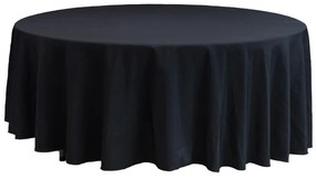 Ubrus k zemi na kulatý stůl průměr 122 cm Barva ubrusu: ČERNÁ / BLACK