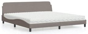 Postel s matrací Dover taupe 200 x 200 cm textil 3208468
