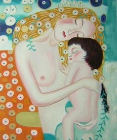 Žena objímající dítě - 90 x 60 cm