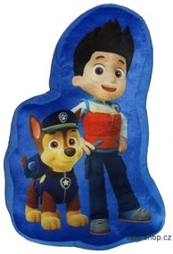 Setino - Tvarovaný 3D polštář Tlapková patrola / Paw Patrol - Ryder a Chase / 38 x 23 cm