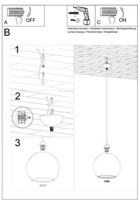 Žluté stropní svítidlo Sollux Bilbao