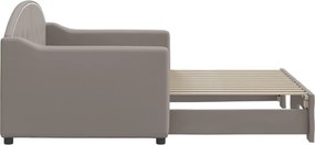 Válenda s přistýlkou taupe 80 x 200 cm textil 3197528